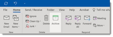 How To Use The Archive Button In Outlook | Bruceb Consulting