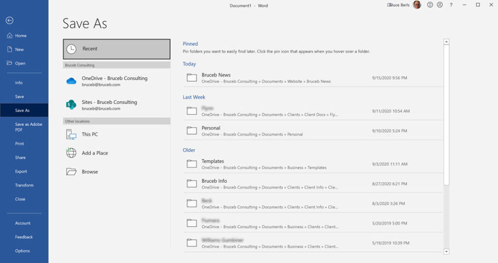 Tips For Saving Files In Word & Excel | Bruceb Consulting