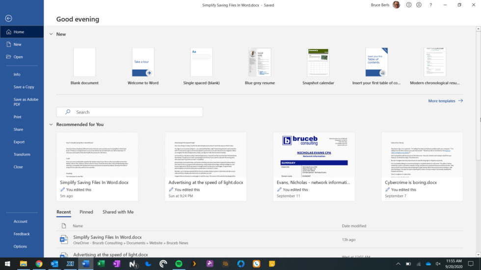 Tips For Saving Files In Word & Excel | Bruceb Consulting