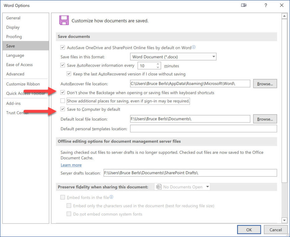 Tips For Saving Files In Word & Excel | Bruceb Consulting